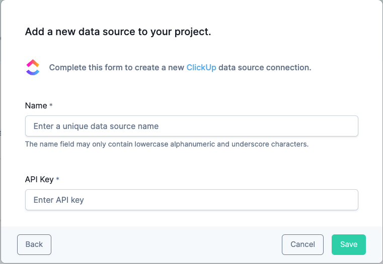 ClickUp DataDistillr